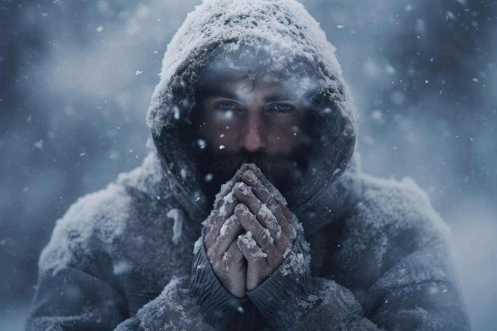 Snow blizzard portrait winter. AI | Free Photo - rawpixel