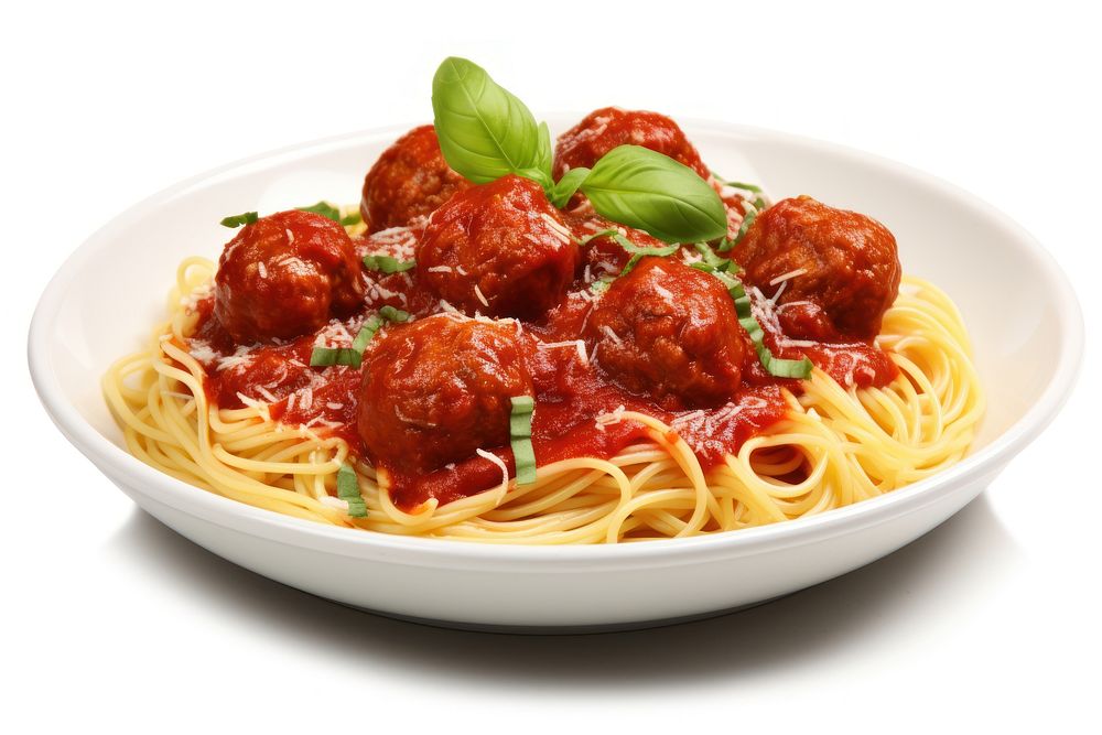 Spaghetti meatball pasta plate. | Premium Photo - rawpixel