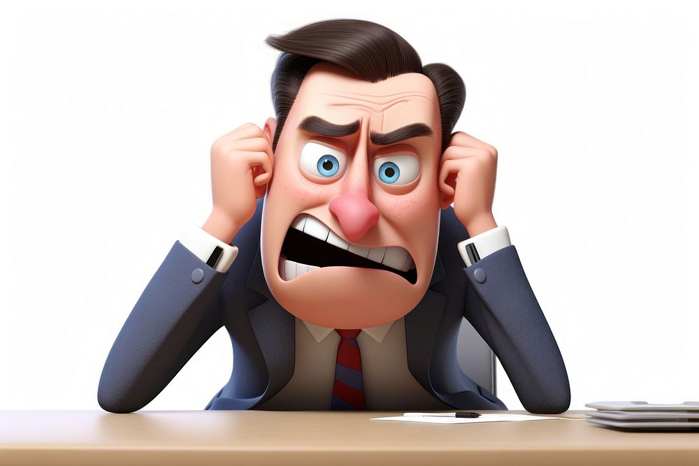 Portrait cartoon office adult. AI | Free Photo Illustration - rawpixel