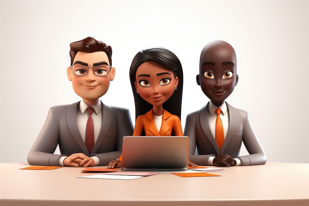 Computer meeting cartoon laptop. AI | Premium Photo Illustration - rawpixel