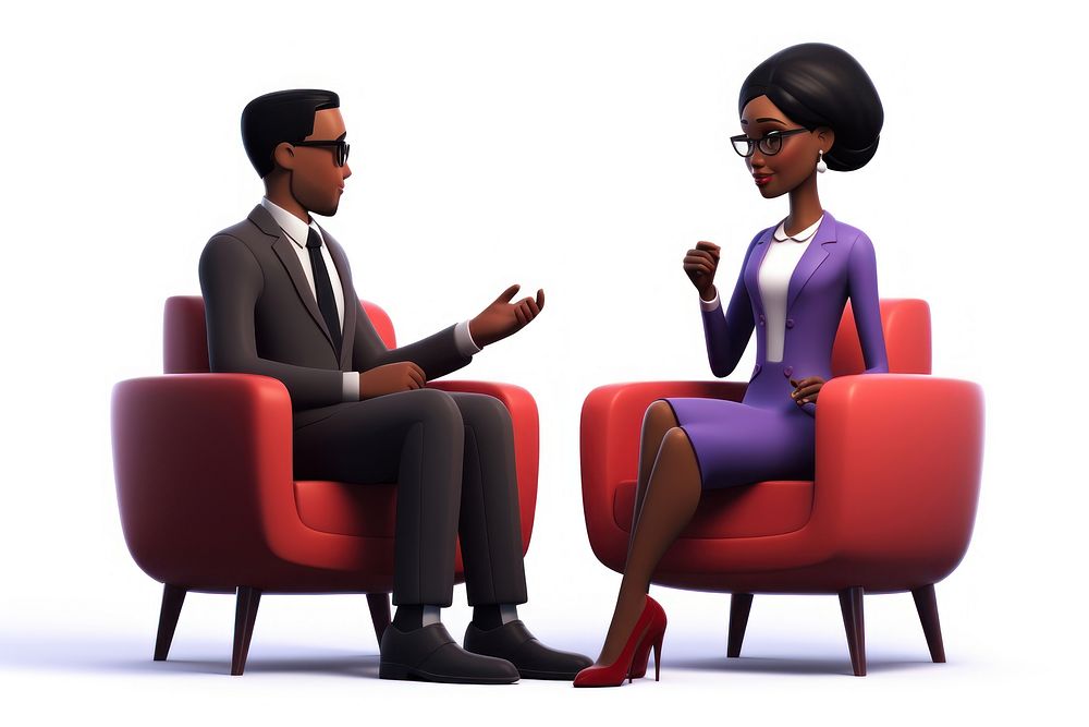 Interview conversation furniture sitting. | Free Photo Illustration - rawpixel