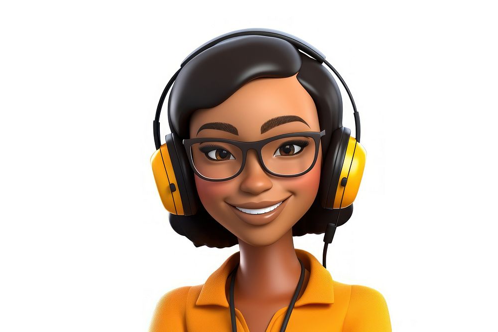 Headphones portrait headset glasses. AI | Premium Photo Illustration ...