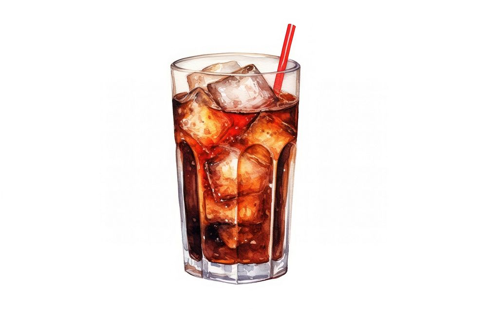 Cocktail drink glass cola. | Free Photo Illustration - rawpixel