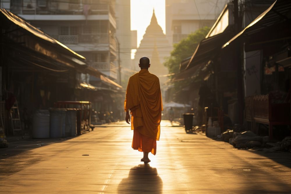 Walking monk adult spirituality. | Free Photo - rawpixel