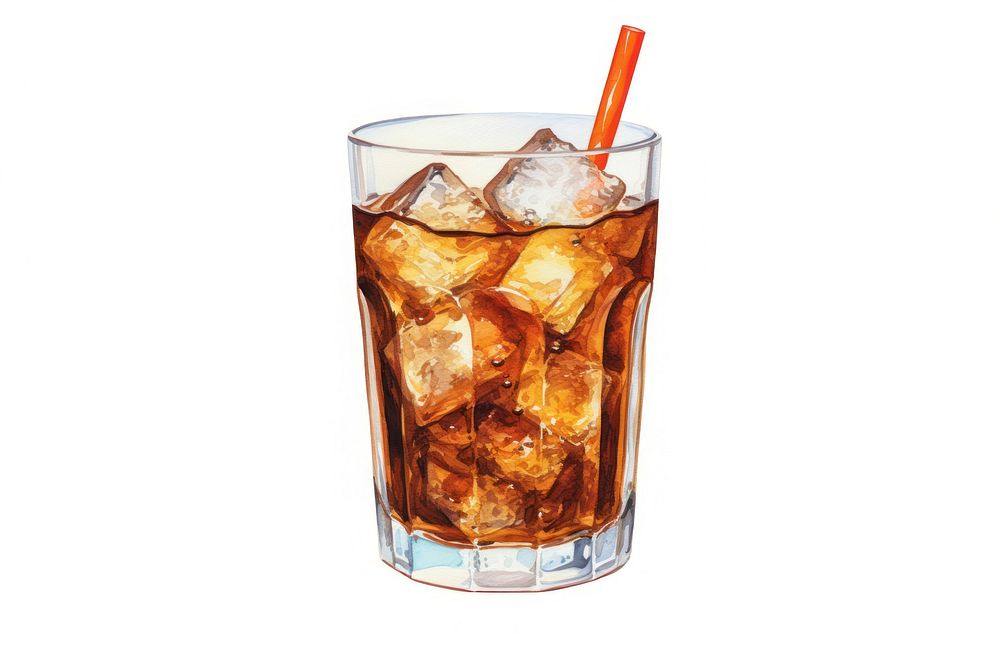 Cocktail drink glass cola, digital | Free Photo Illustration - rawpixel