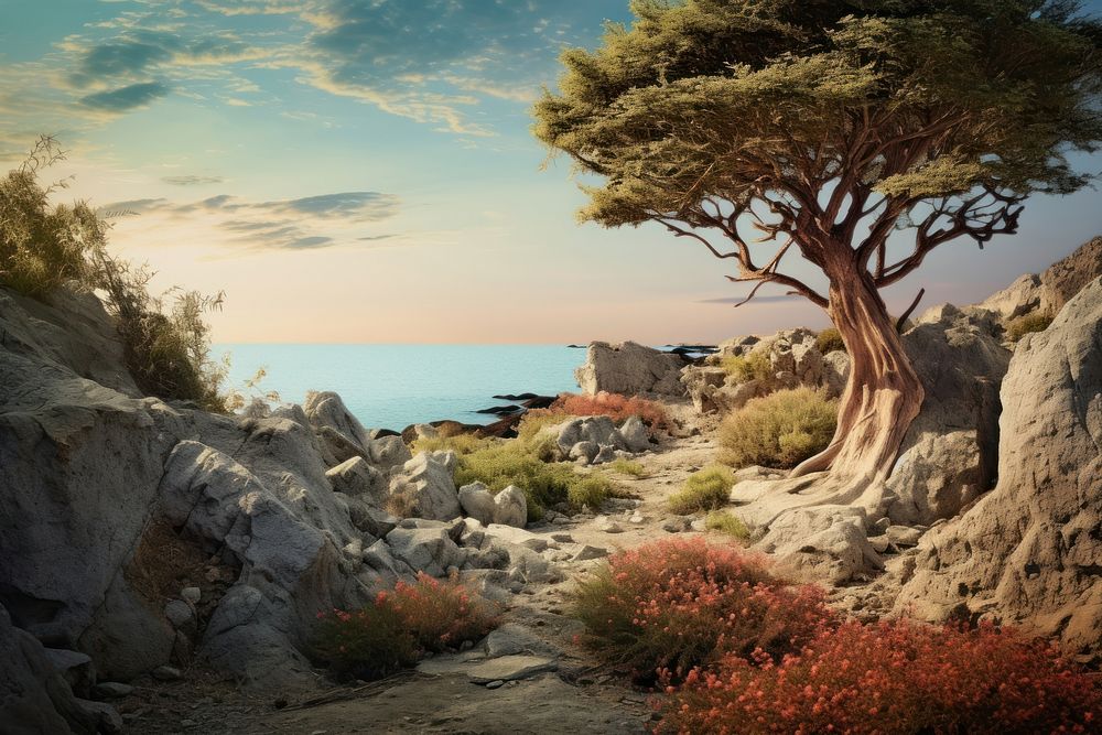 Nature tree rock architecture. | Free Photo Illustration - rawpixel