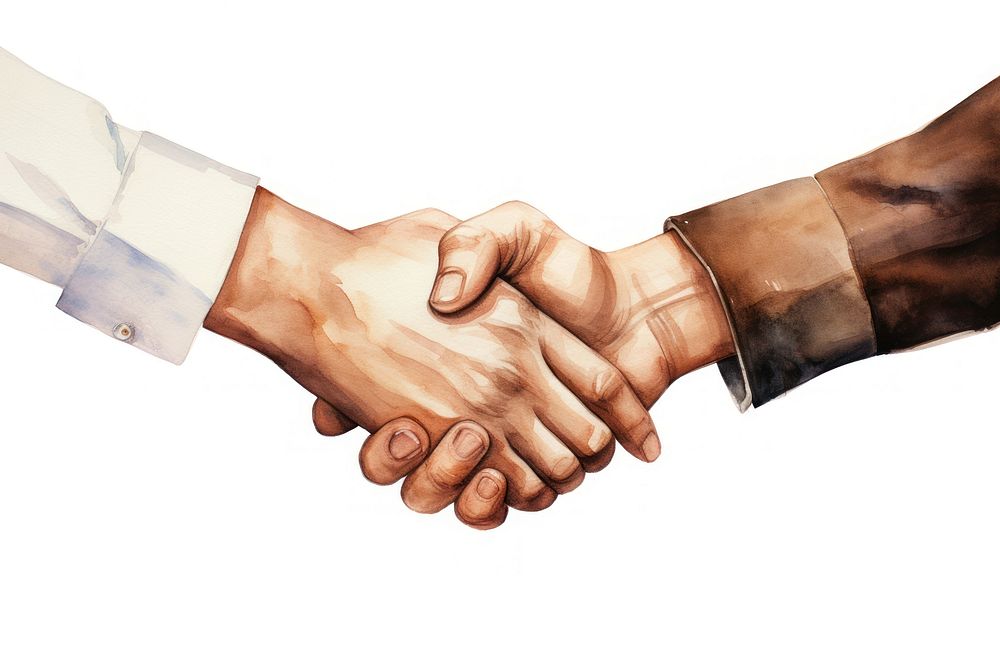 Hand handshake adult white background. | Free Photo Illustration - rawpixel