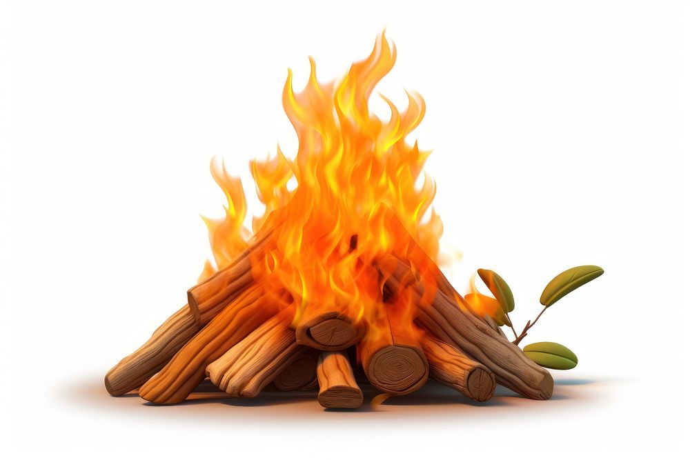 Fire bonfire white background fireplace | Free Photo Illustration ...