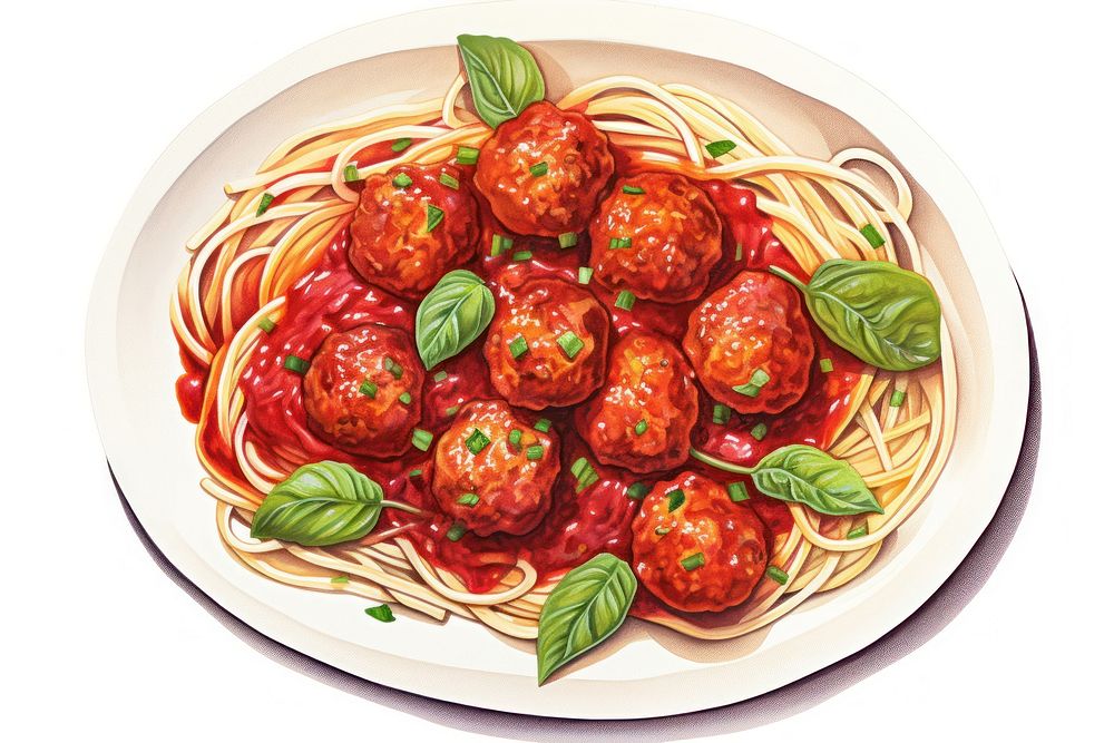 Spaghetti meatball pasta sauce. AI | Free Photo Illustration - rawpixel