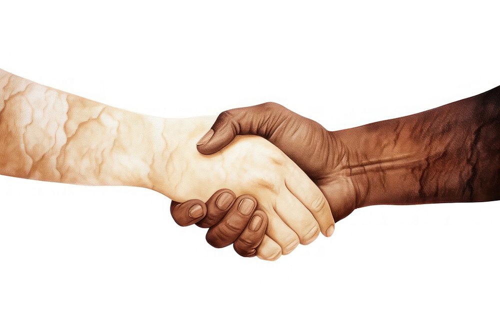 Handshake white background agreement greeting. | Free Photo ...