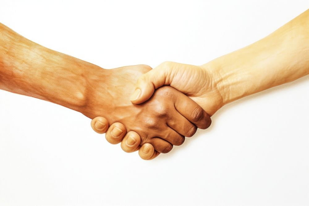 Handshake togetherness agreement finger. AI | Premium Photo ...