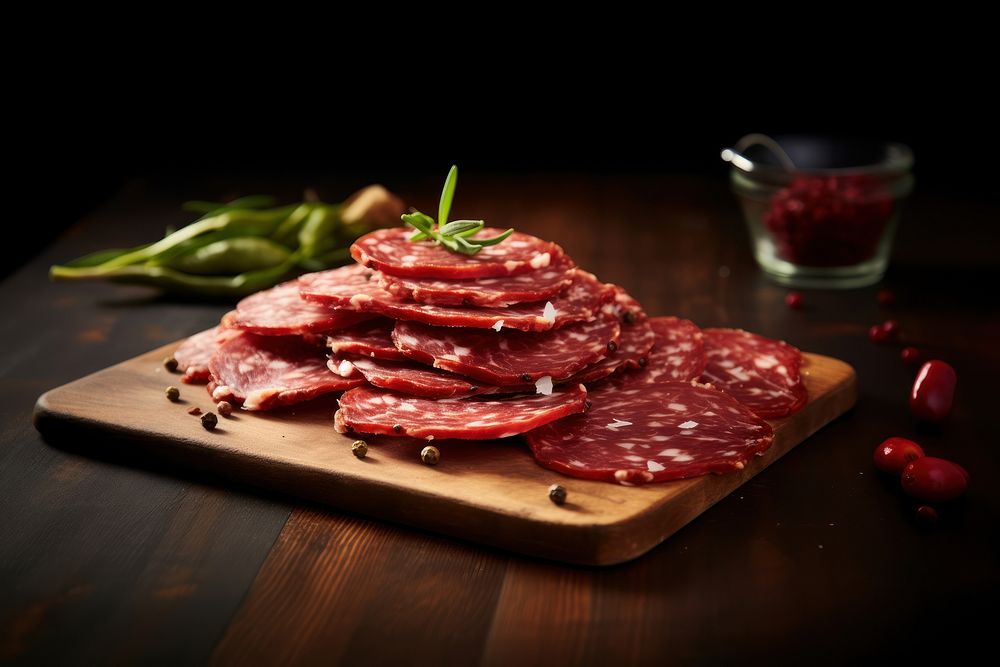 Food salami slice vegetable. AI | Premium Photo - rawpixel