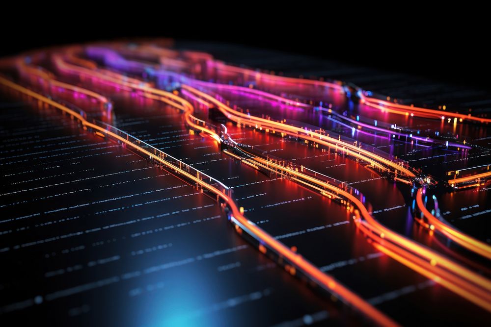 Light illuminated futuristic technology. AI | Premium Photo - rawpixel