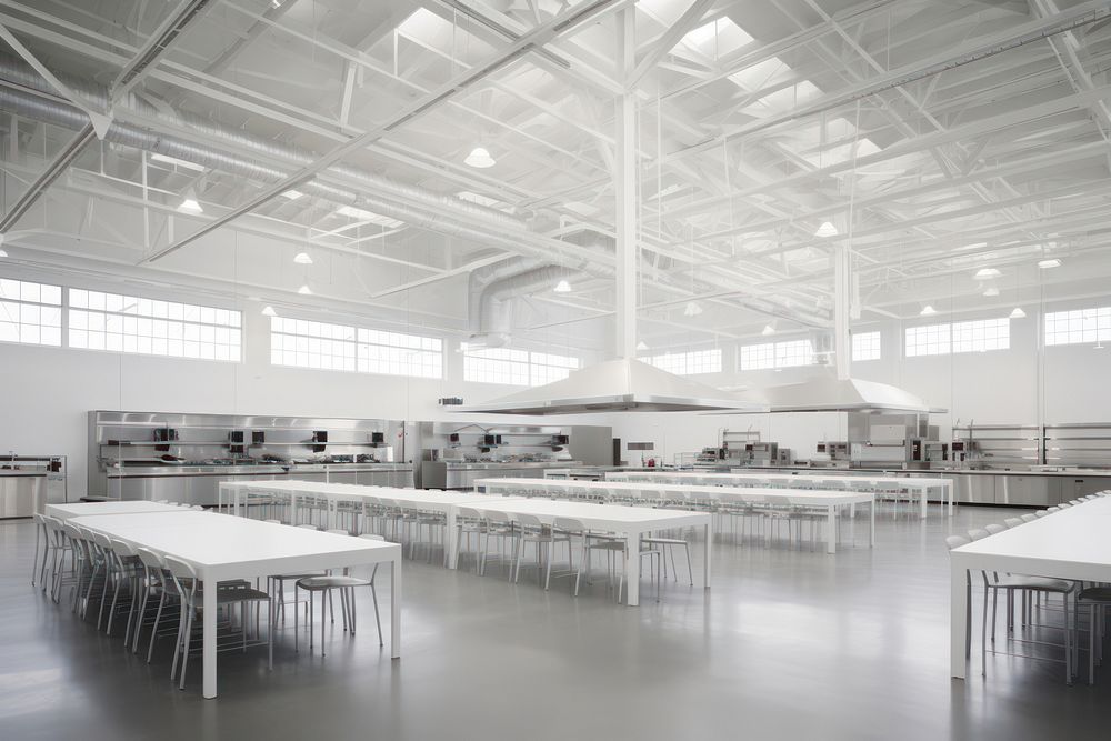Architecture cafeteria furniture building. AI | Free Photo - rawpixel