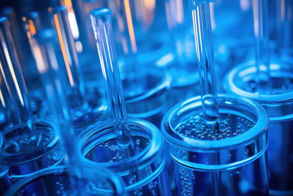 Blue glass biotechnology biochemistry | Free Photo - rawpixel