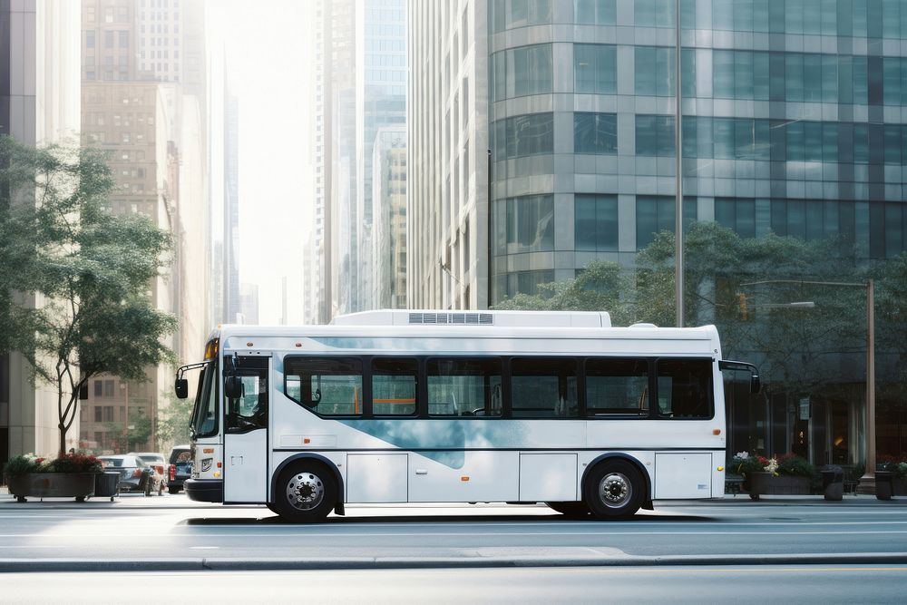Bus transportation vehicle street. AI | Free Photo - rawpixel