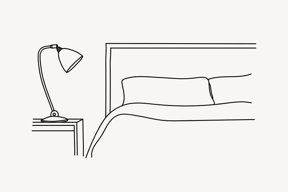 Modern bedside & lamp hand | Free Vector - rawpixel