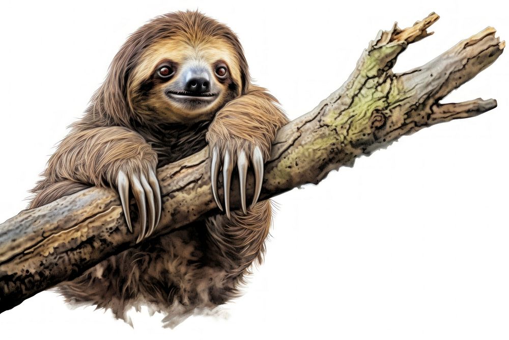 Sloth wildlife animal mammal. AI | Free Photo Illustration - rawpixel