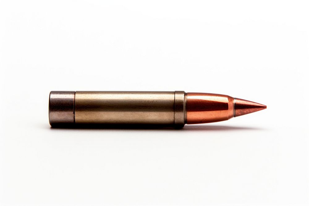 Bullet ammunition weapon white background. | Free Photo - rawpixel
