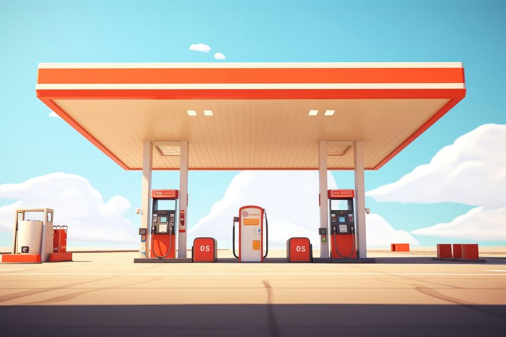Gasoline station architecture petroleum | Free Photo Illustration ...