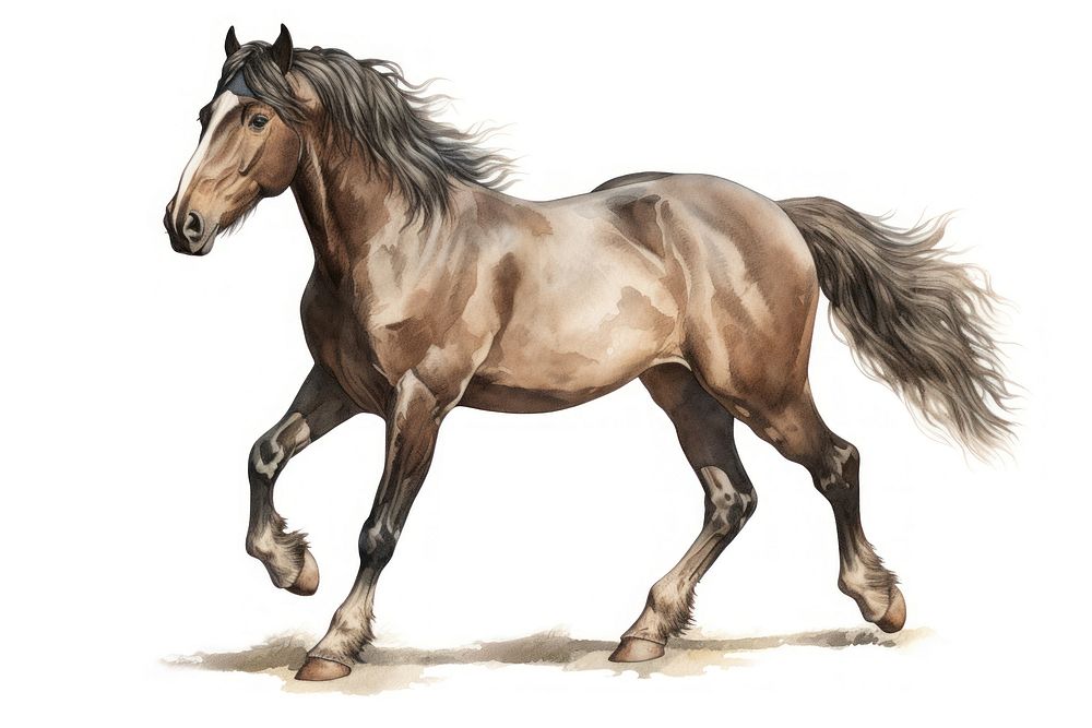 Horse stallion drawing mammal. AI | Premium Photo Illustration - rawpixel