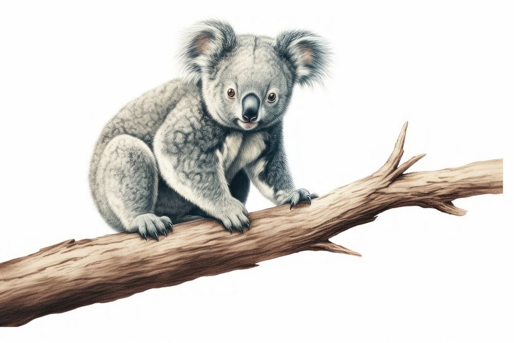 Koala wildlife drawing animal. | Free Photo Illustration - rawpixel
