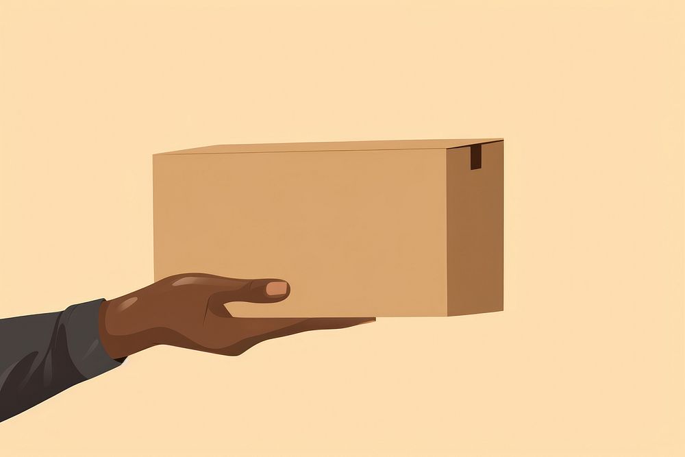 Hand holding cardboard box package | Free Photo Illustration - rawpixel