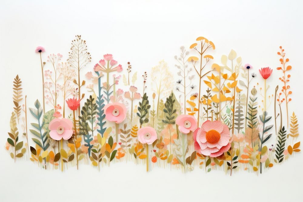 English garden painting pattern flower. | Premium Photo Illustration ...