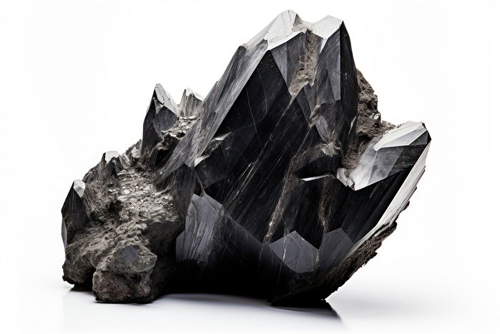 Black crystals rock mineral anthracite. | Premium Photo - rawpixel