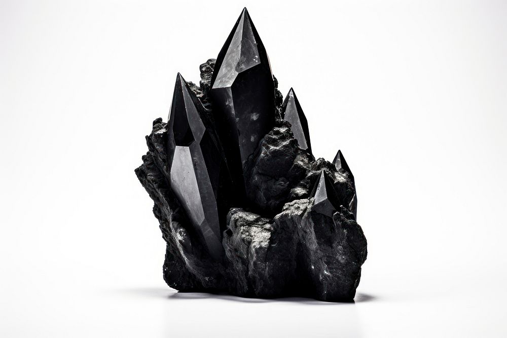Black crystals mineral quartz rock. | Free Photo - rawpixel