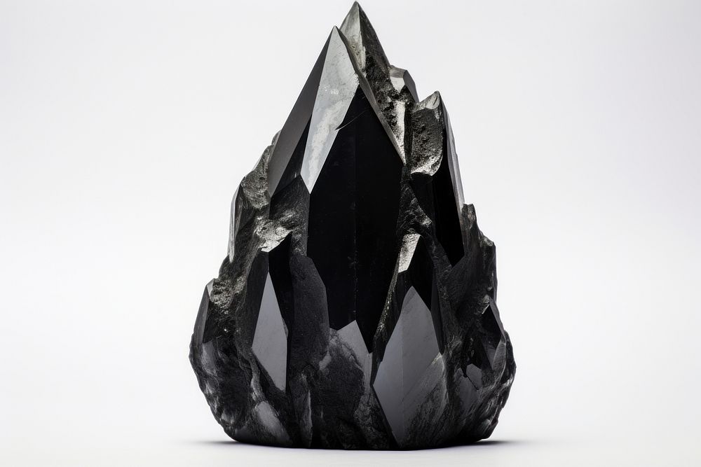 Black crystals mineral quartz rock. | Premium Photo - rawpixel