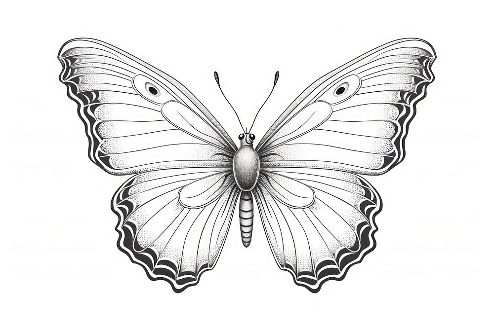 Butterfly drawing animal insect. | Premium Photo Illustration - rawpixel