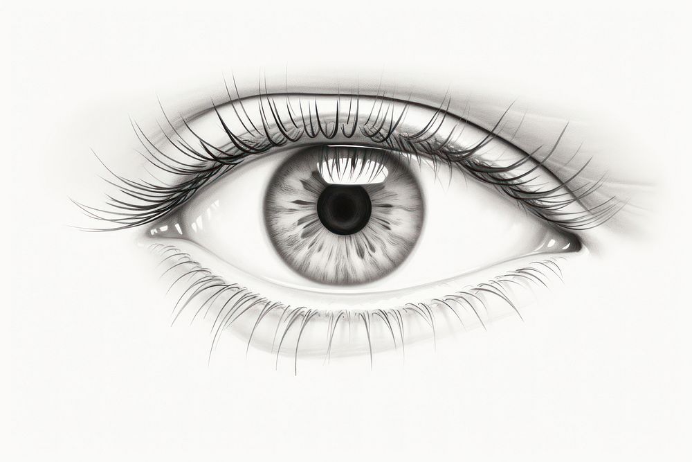 Drawing eyelash sketch illustrated. AI | Premium Photo Illustration ...