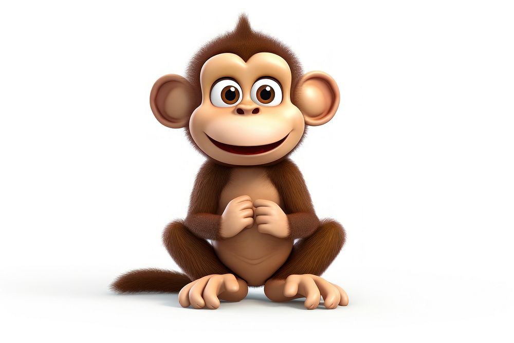 Monkey cartoon mammal animal. AI | Free Photo Illustration - rawpixel