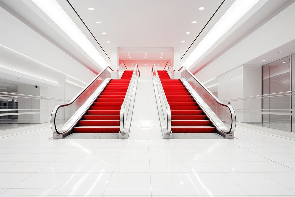 Shopping mall architecture staircase building. | Premium Photo - rawpixel