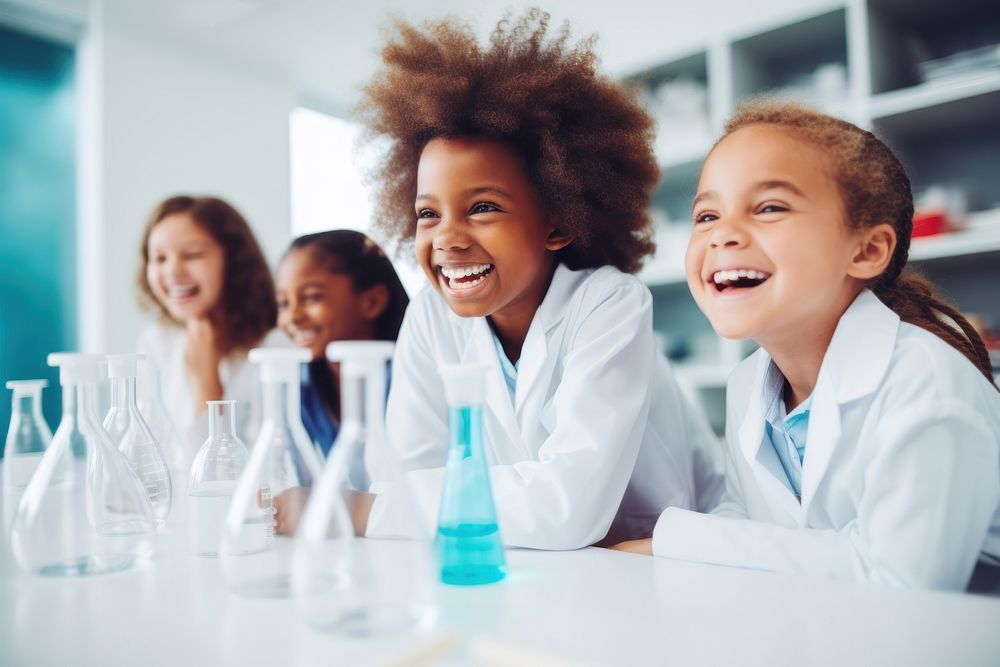 Laughing science school adult. | Premium Photo - rawpixel