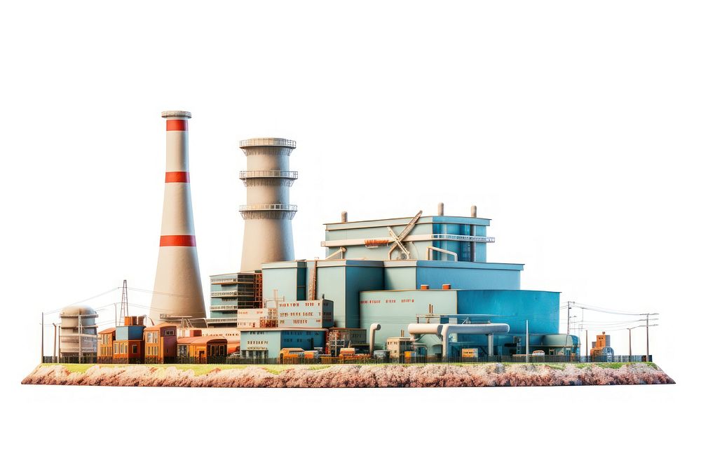 Nuclear powerplant architecture factory white | Premium Photo - rawpixel