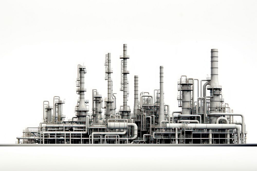 Oil refinery architecture factory white | Premium Photo - rawpixel