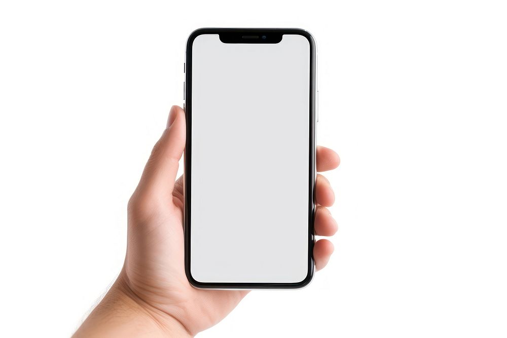 Smartphone person hand white background | Free Photo - rawpixel