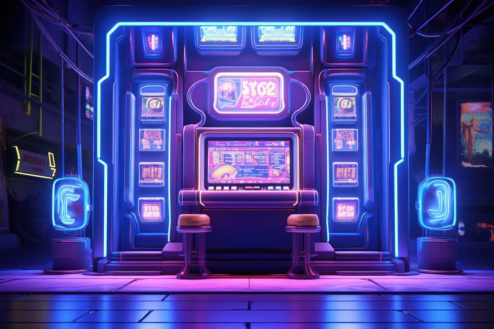 Games nightlife cartoon neon. | Premium Photo Illustration - rawpixel