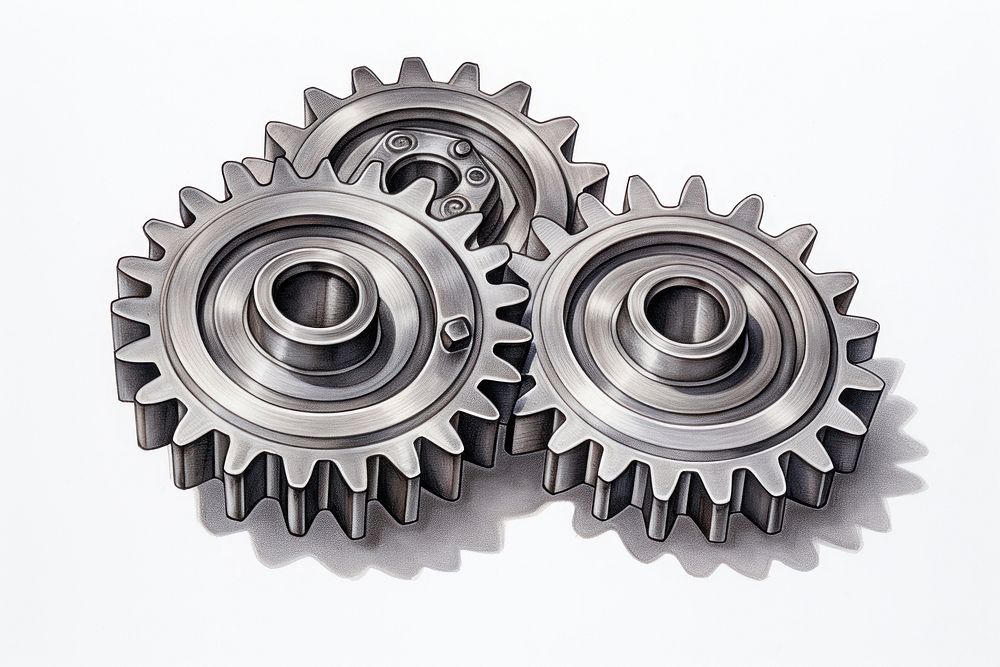 3 metal gears wheel white | Premium Photo Illustration - rawpixel