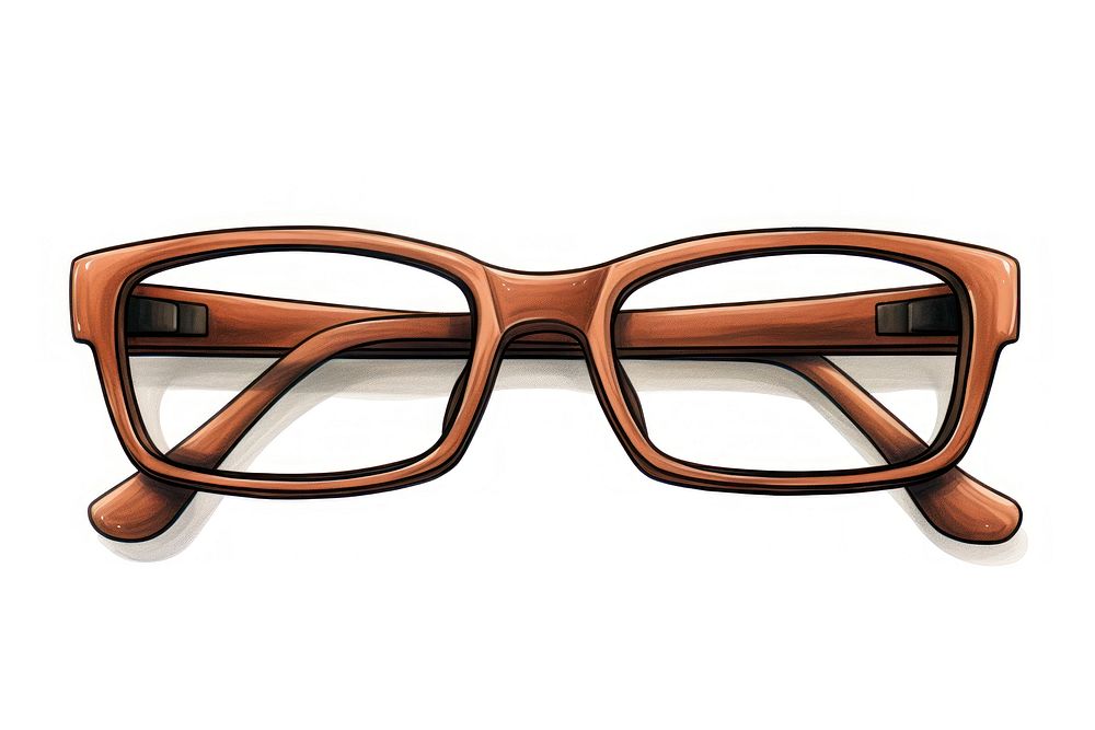 Rectangle glasses brown white background | Free Photo Illustration ...