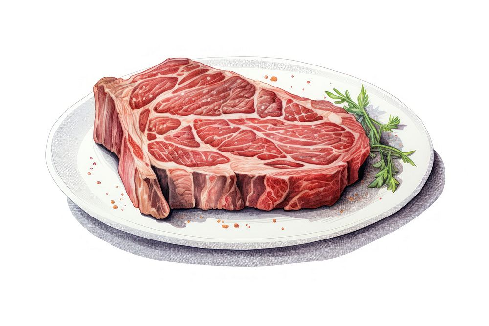 Steak cooked plate steak beef. | Free Photo Illustration - rawpixel