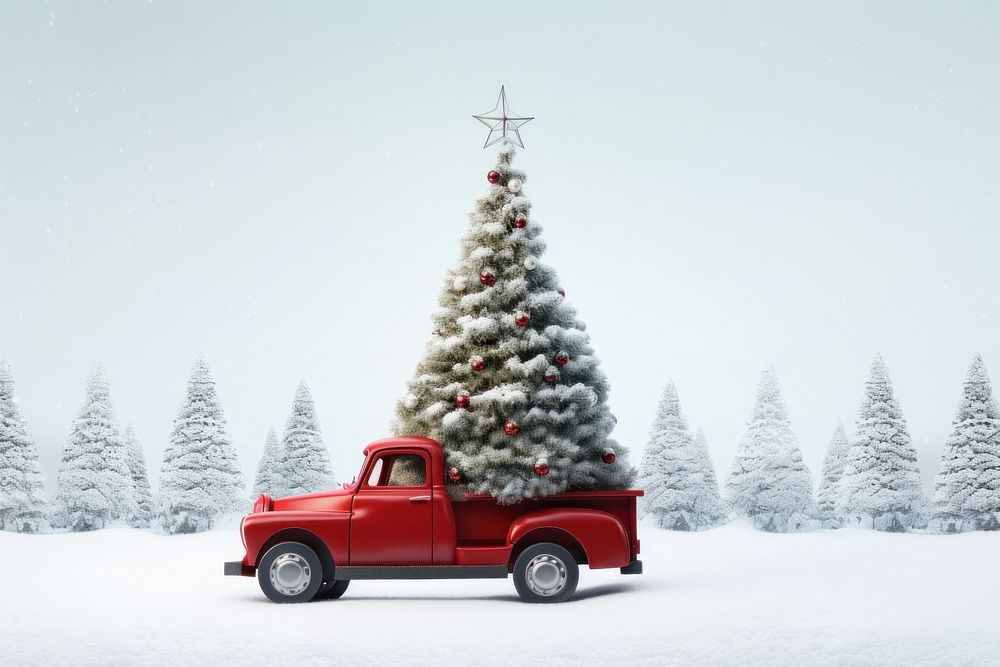 Christmas tree vehicle truck. | Premium Photo - rawpixel