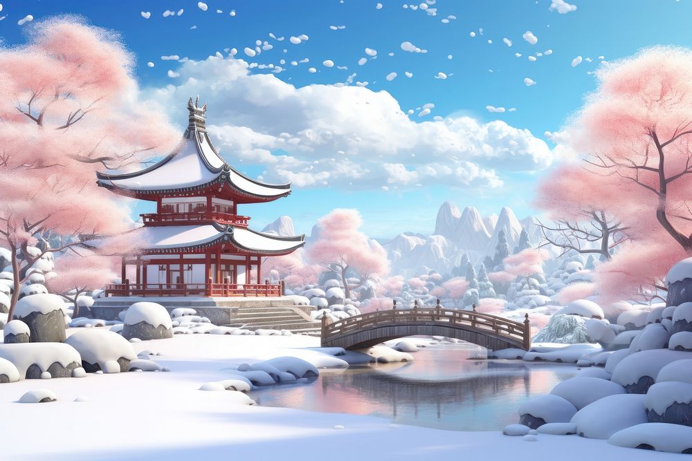 Landscape outdoors winter nature. AI | Free Photo Illustration - rawpixel