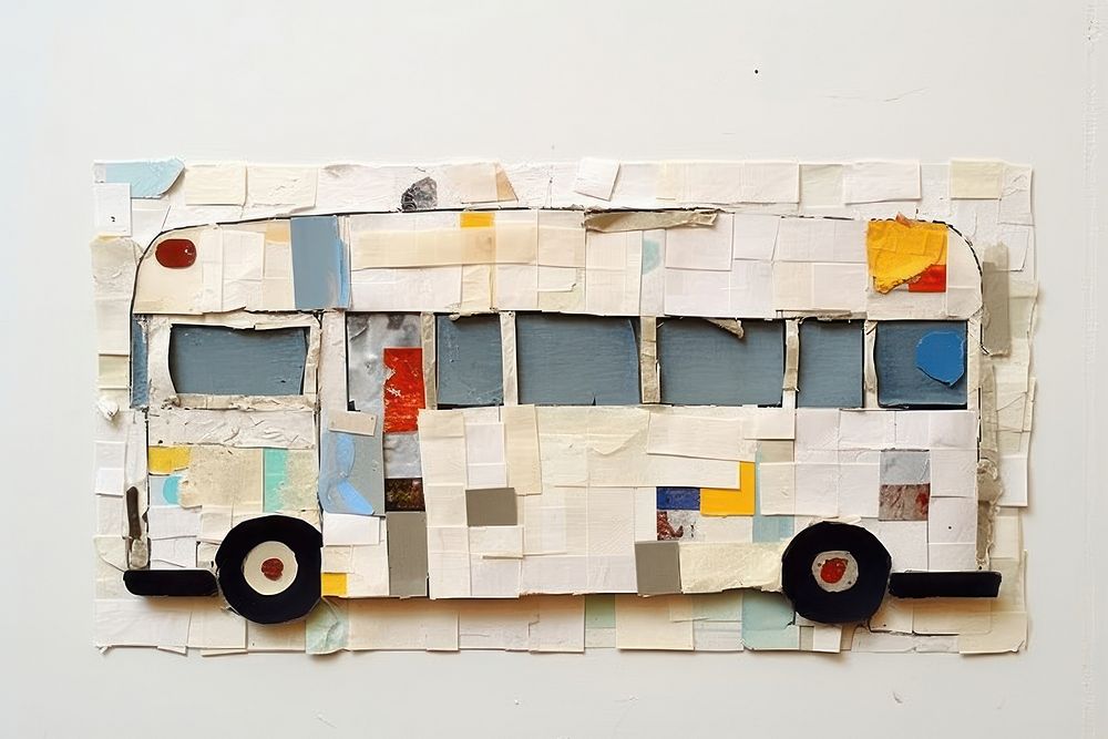 Bus stop craft art creativity. | Free Photo Illustration - rawpixel