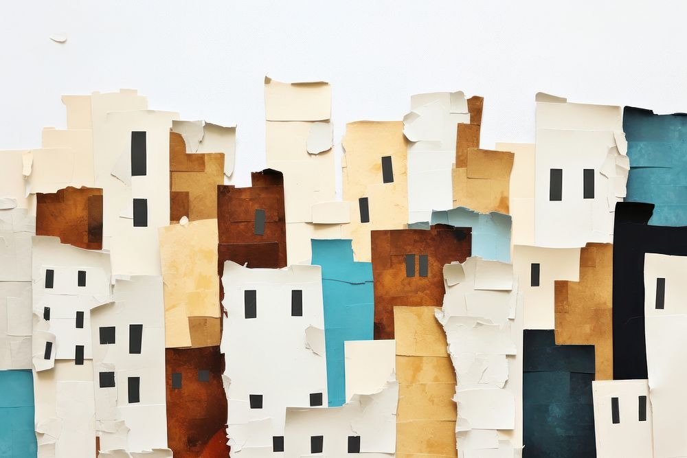 Buildings collage art backgrounds. AI | Free Photo Illustration - rawpixel