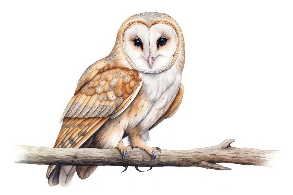 Barn owl drawing animal sketch. | Premium Photo Illustration - rawpixel