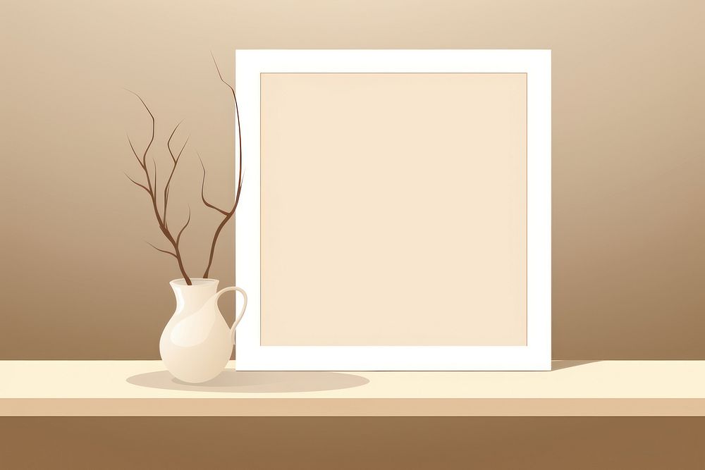 Picture frame table vase. AI | Free Photo Illustration - rawpixel