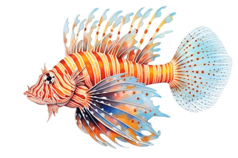 Lion fish drawing cartoon animal. | Premium Photo Illustration - rawpixel
